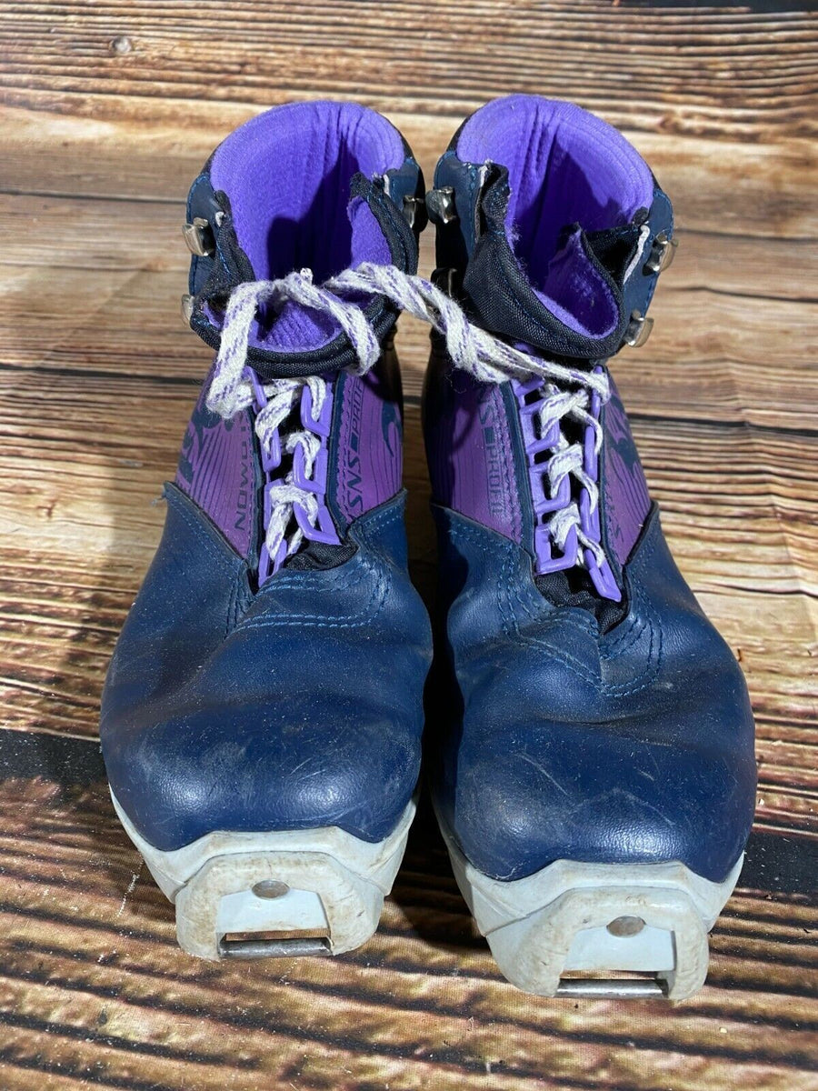 SALOMON 361 SR Nordic Cross Country Ski Boots Size EU40 US7.5 SNS prof ...