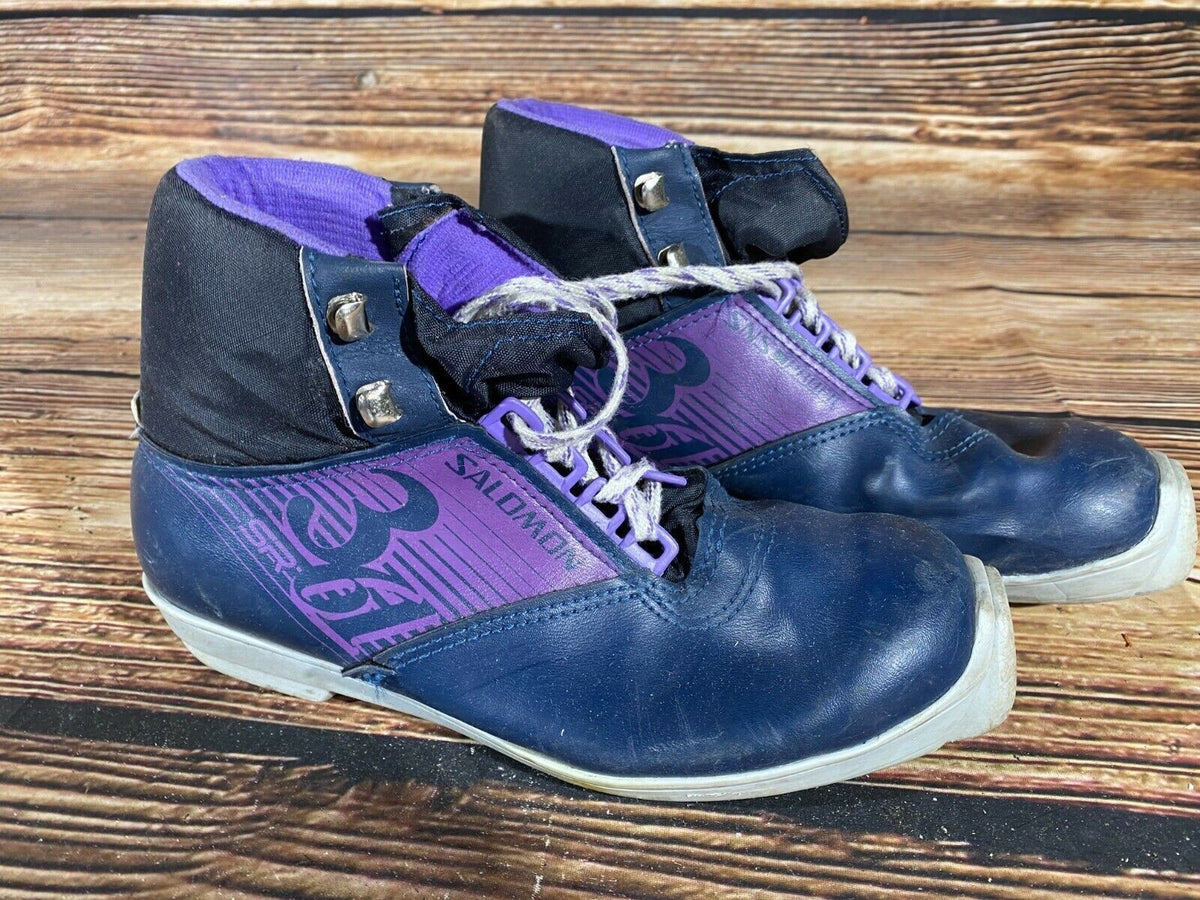 SALOMON 361 SR Nordic Cross Country Ski Boots Size EU40 US7.5 SNS prof ...
